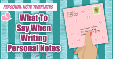 What To Say When Writing Personal Notes… Personal Note Templates ...