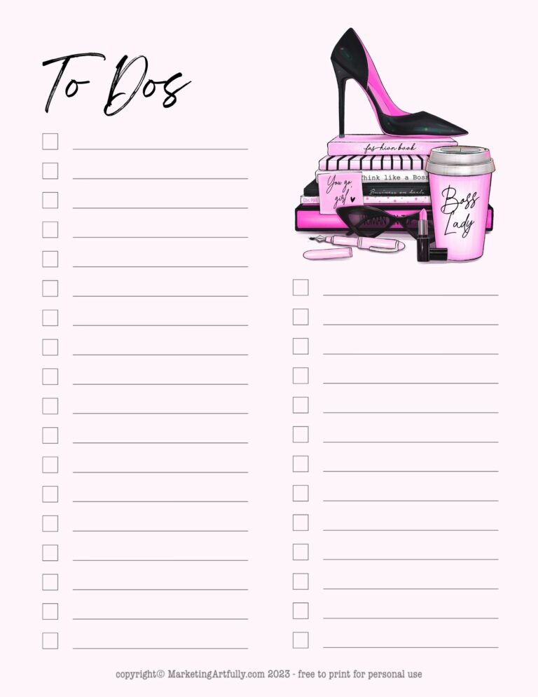 7 Free Motivational To Do Lists - Printable Digital Downloads