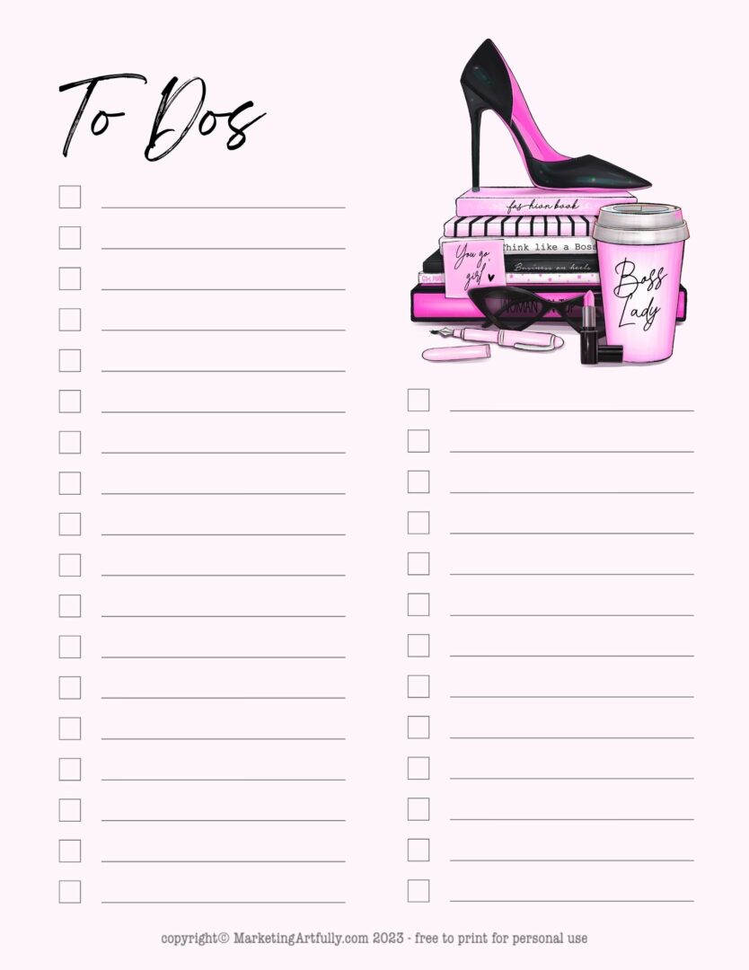 7 Free Motivational To Do Lists - Printable Digital Downloads