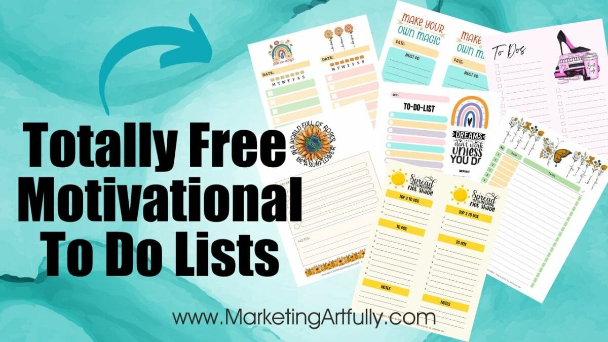 7 Free Motivational To Do Lists - Printable Digital Downloads