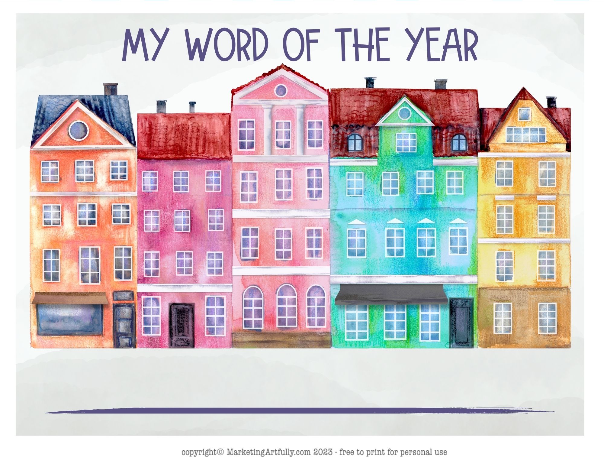 9 Free Word of the Year Printables for Real Estate Agents