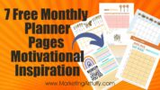 Free Monthly Motivational Planner Printables – Marketing Artfully