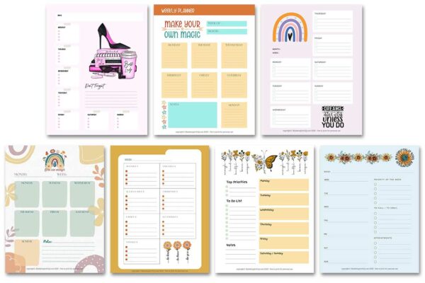 Motivational Weekly Planner Pages – Free Printables | Business | Before ...
