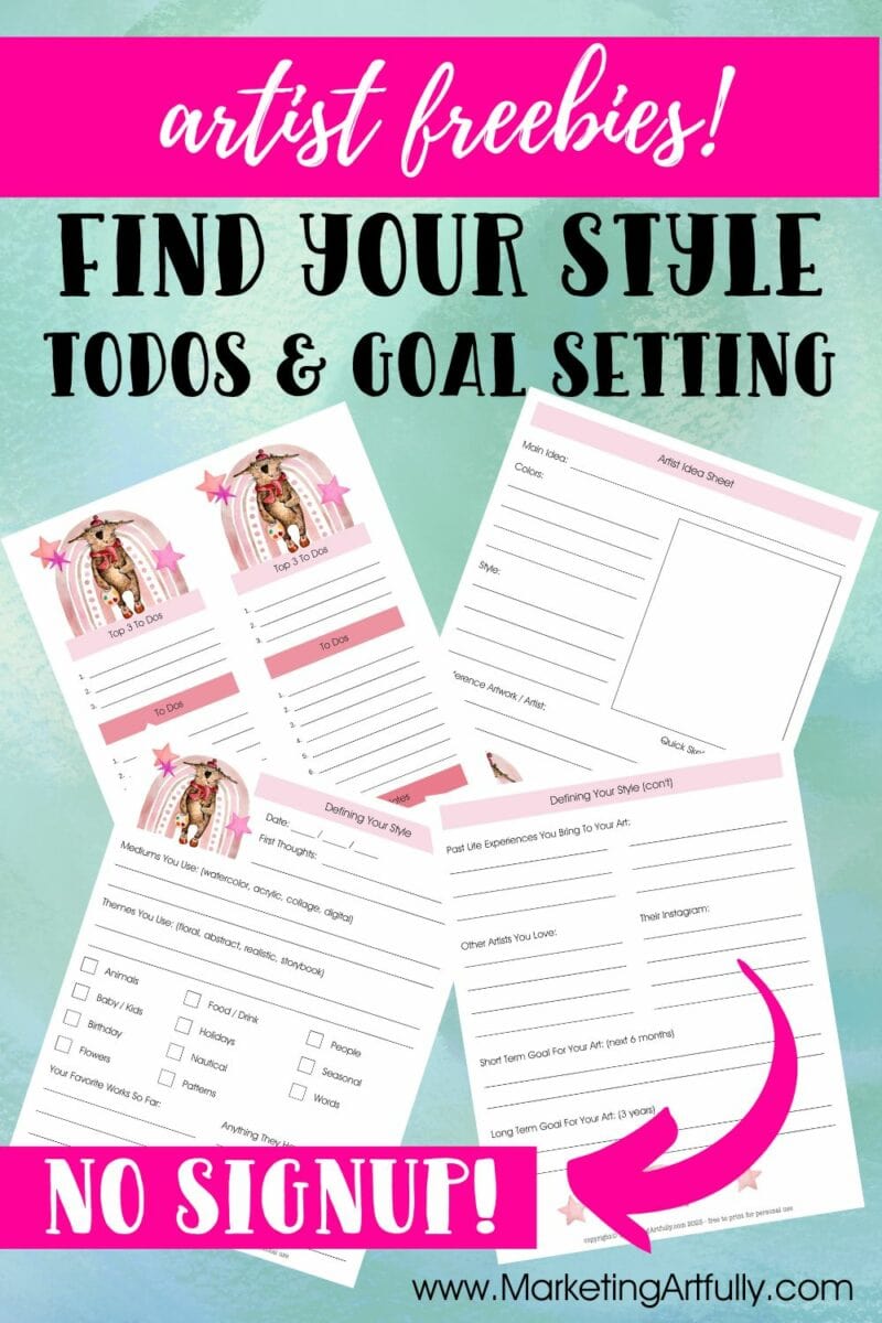 Free Artist Worksheets! To Dos, Ideas and Find Your Style – Marketing ...