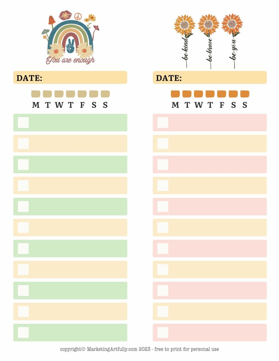 You Are Enough - Free Printable Motivational Planner