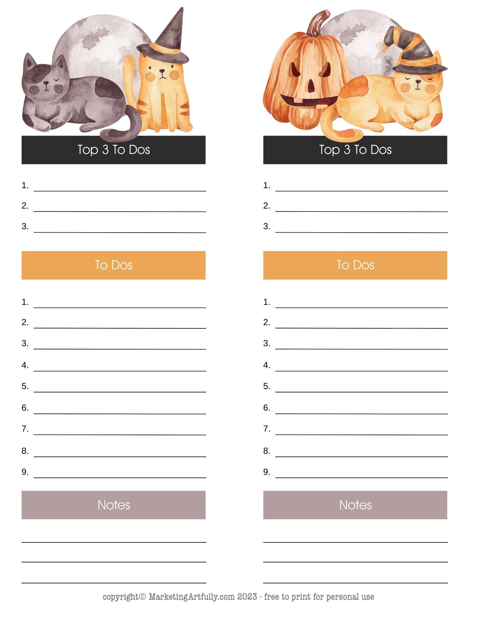 A Year of Cats! Free Printable To Do Lists | Business | Before It's News