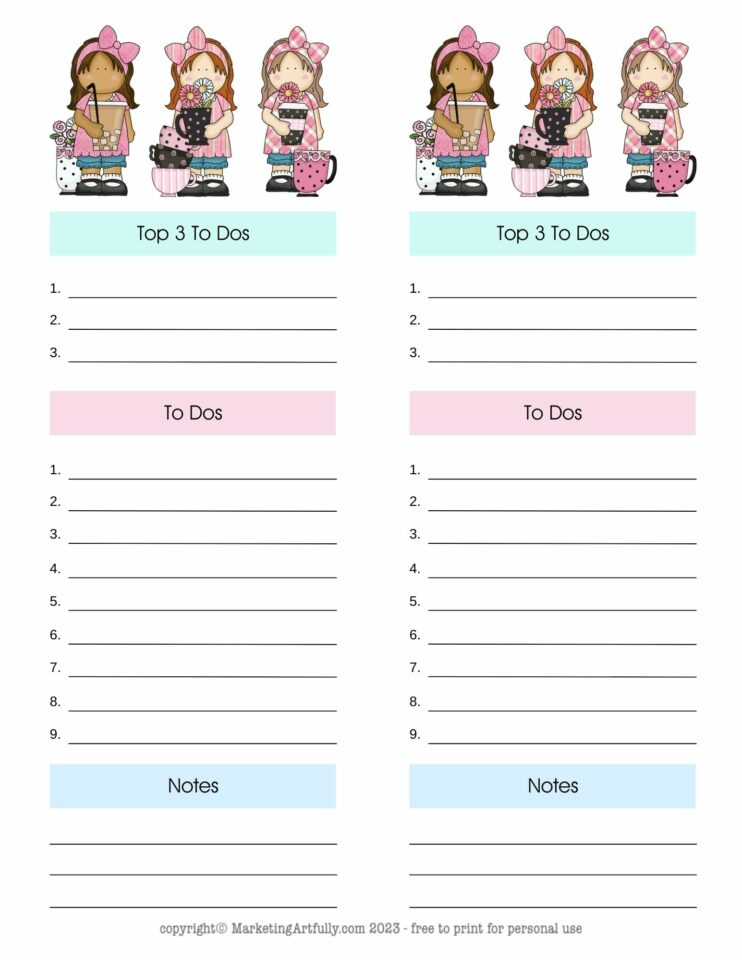 A Year of Coffee To Do Lists - Free Printable