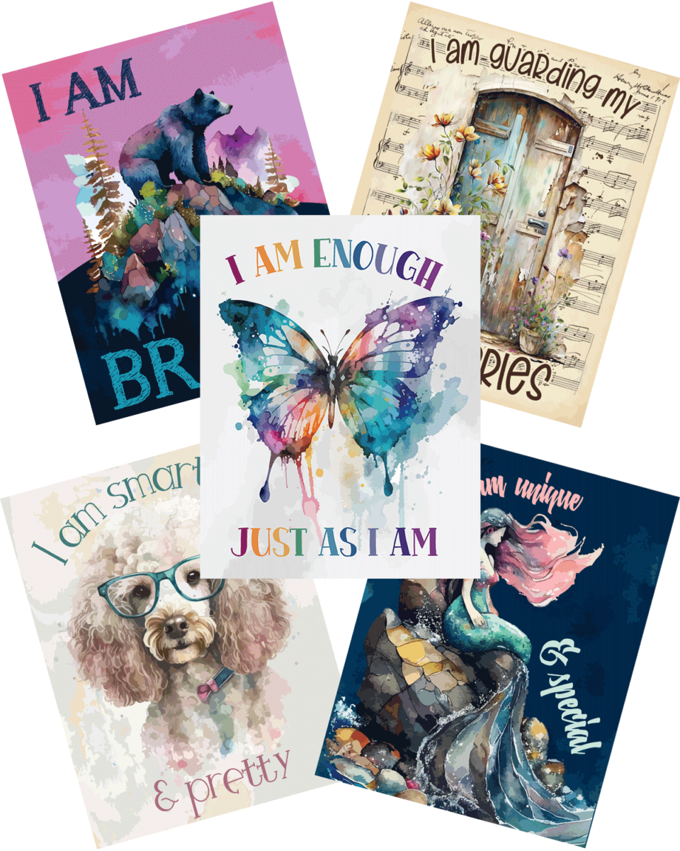 Free Printable “I Am” Affirmation Wall Art For Women – Marketing Artfully