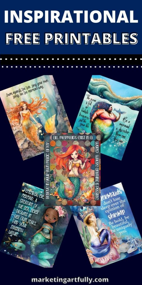 Mermaid Inspirational Wall Art - Free Printables