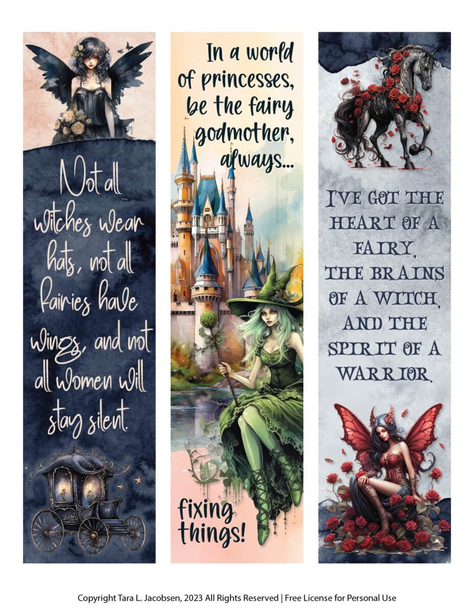 Fairy Free Printable Bookmarks Inspirational – Marketing Artfully