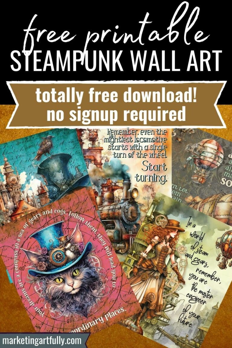 Steampunk Motivational Wall Art Posters – Free Printables – Marketing ...