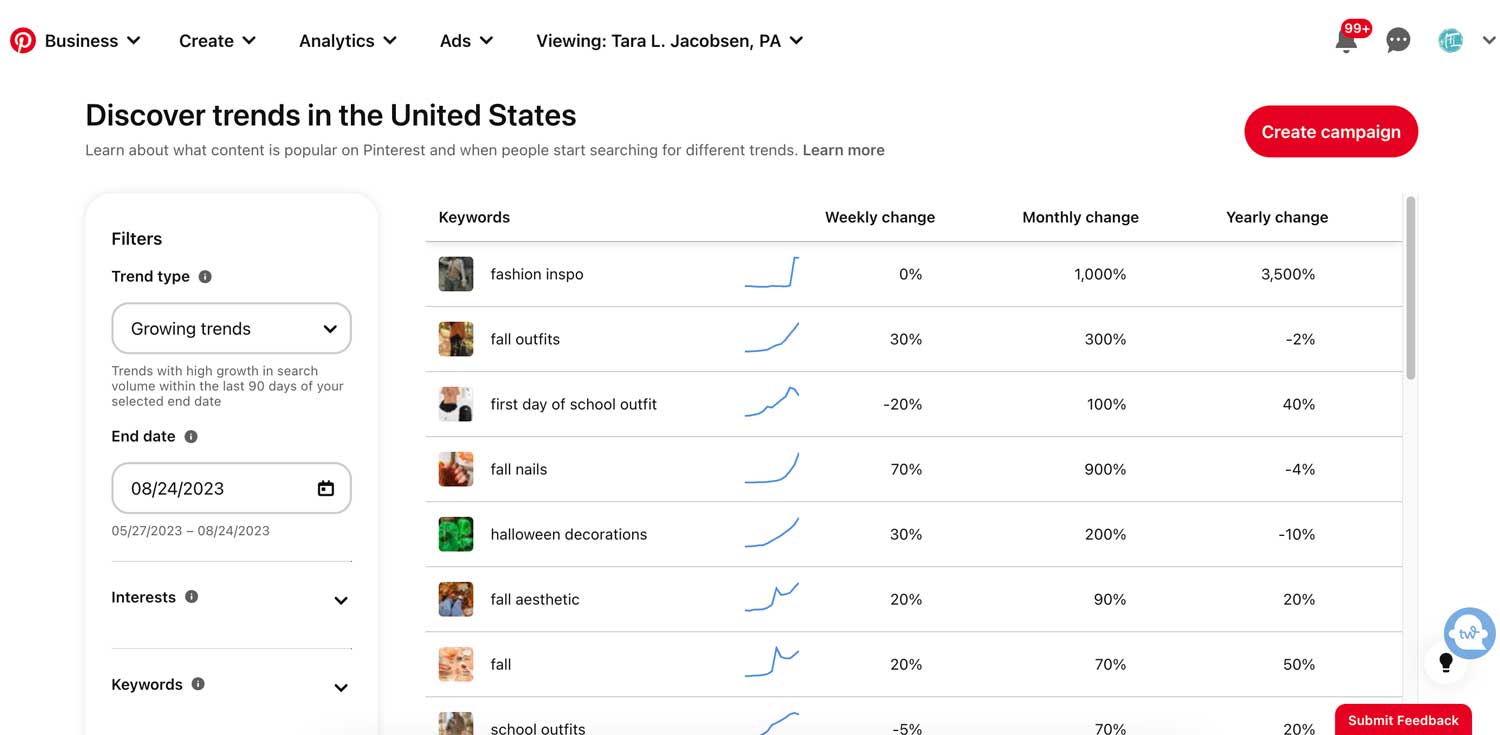 Seasonal Marketing - Checking Google and Pinterest Trends