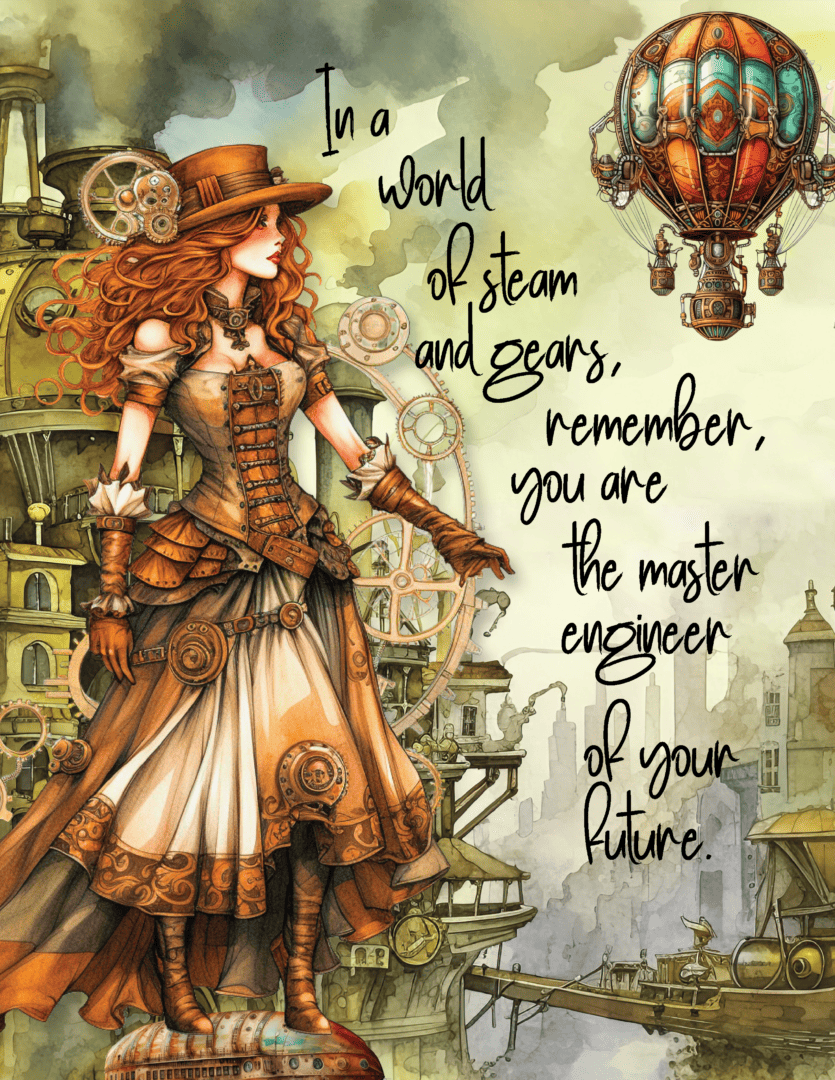 Steampunk Motivational Wall Art Posters – Free Printables – Marketing ...