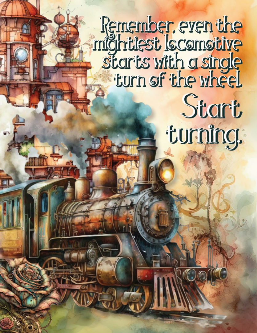 Steampunk Motivational Wall Art Posters - Free Printables