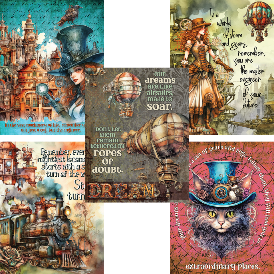 Steampunk Motivational Wall Art Posters – Free Printables | Business ...