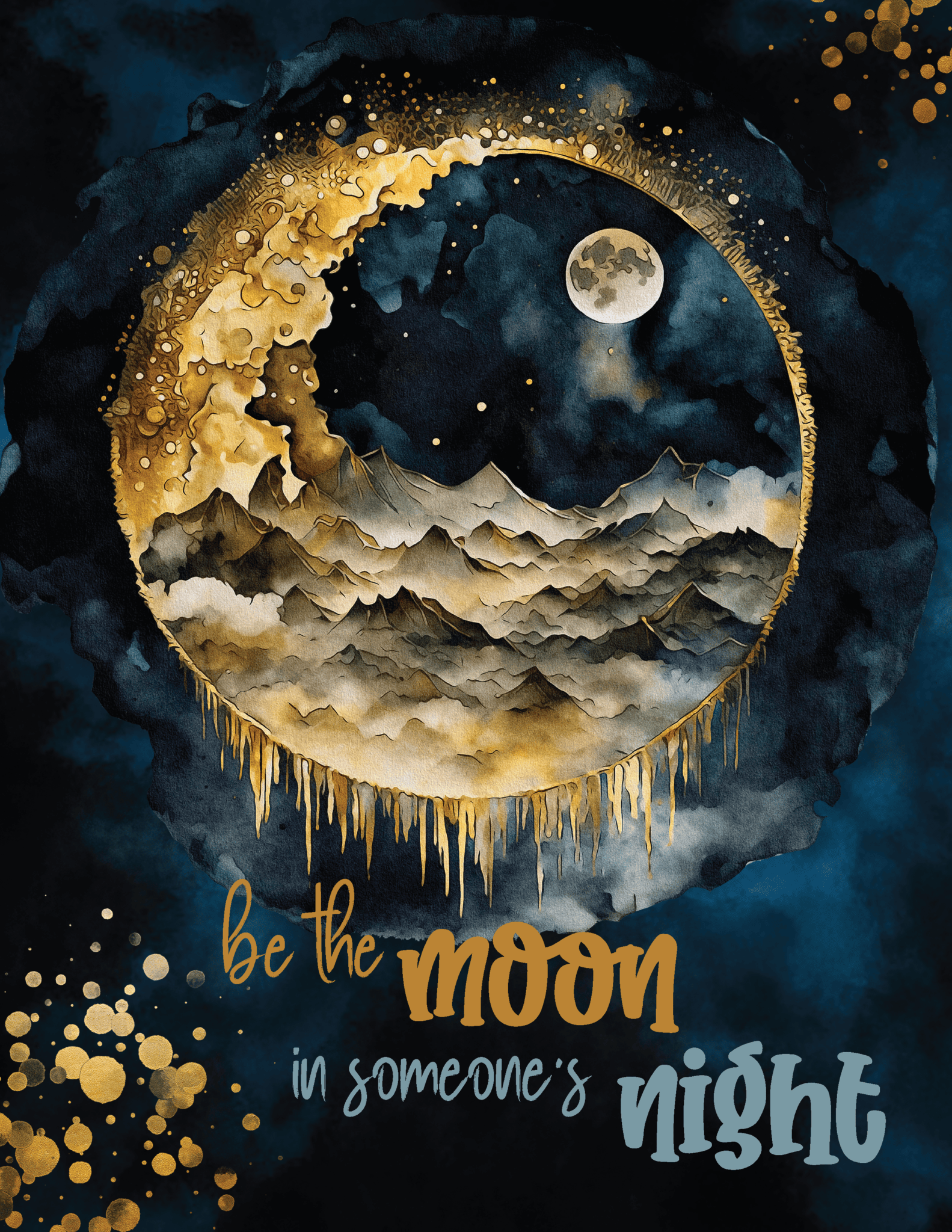 Free Dark Celestial Printable Wall Art or Journal Covers