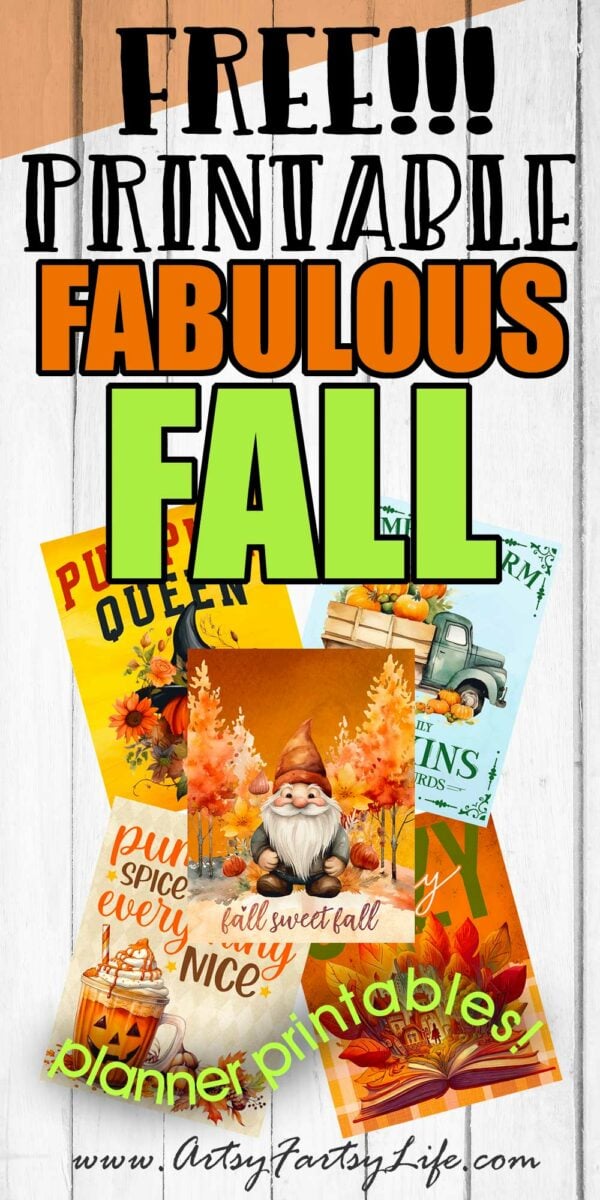 It's Fall Y'all! Free Printable Planner Covers or Dashboards