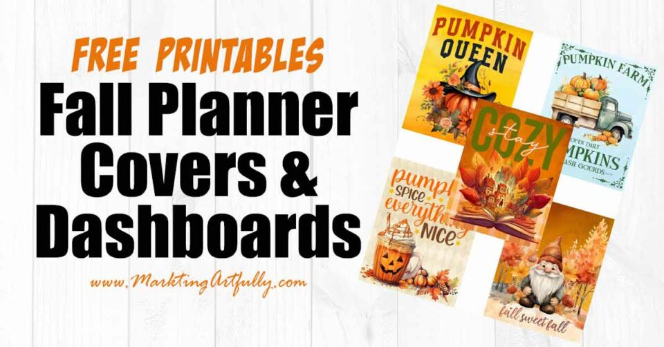 It's Fall Y'all! Free Printable Planner Covers or Dashboards