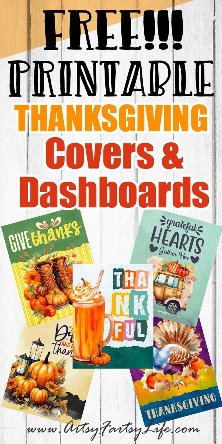 5 Thanksgiving Planner Covers and Dashboards - Free Printables