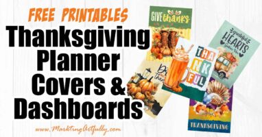5 Thanksgiving Planner Covers and Dashboards - Free Printables