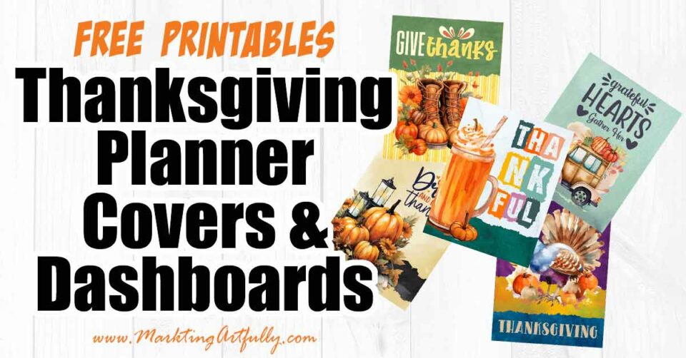 5 Thanksgiving Planner Covers and Dashboards - Free Printables