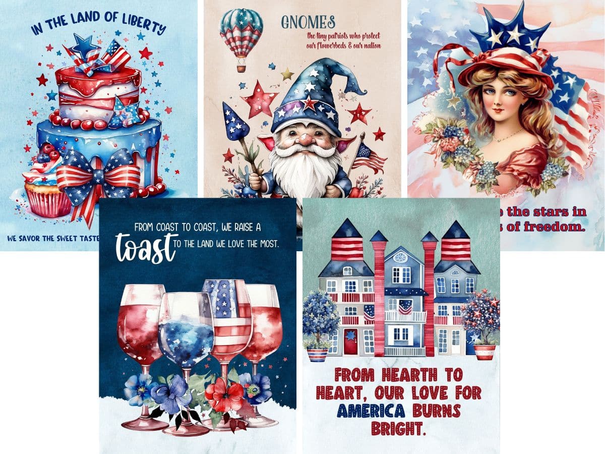 Patriotic Planner Covers and Dashboards - Free Printables!