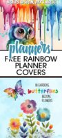 5 Rainbow Planner Covers or Dashboards – Free Printable – Marketing ...