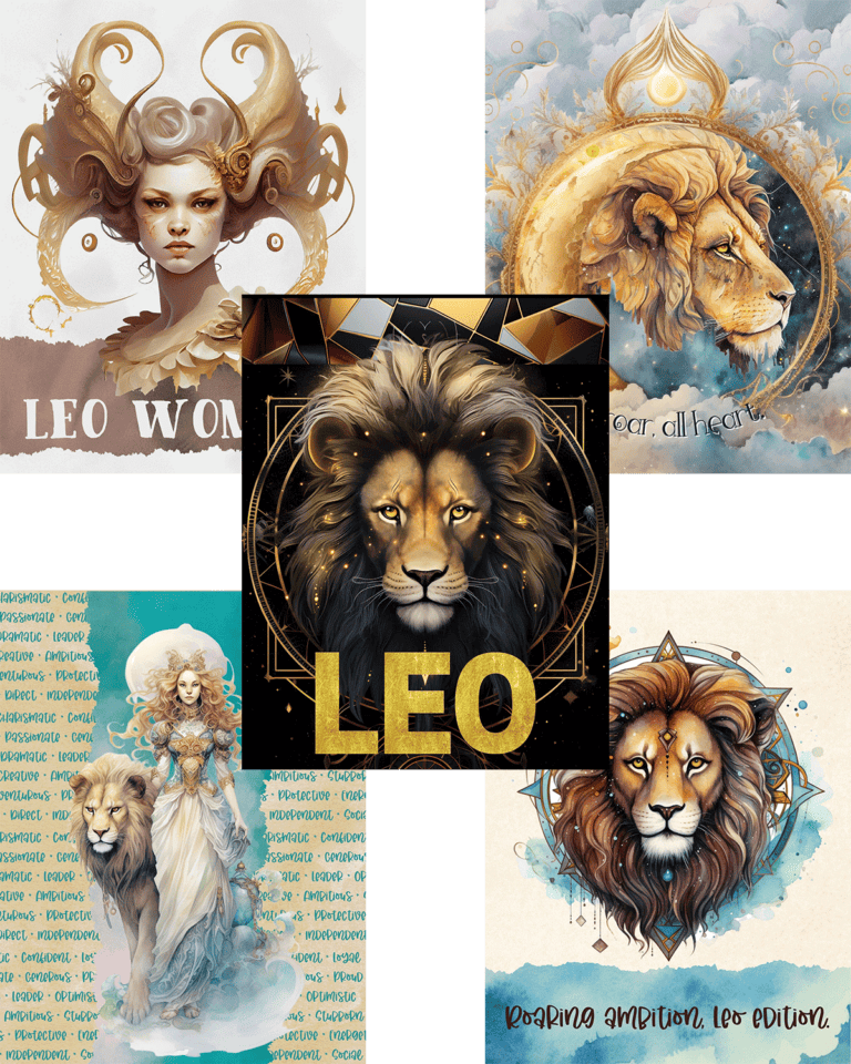 5 Leo Planner Covers or Dashboards - Free Printable