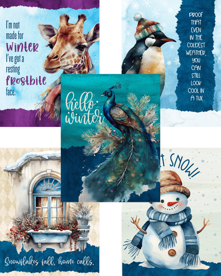 Winter Planner Covers or Dashboards - Free Printables!