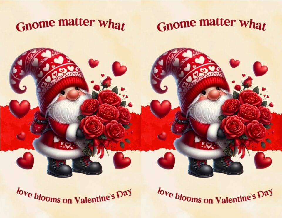 Gnome Valentine's Day Planner Covers and Dashboards
