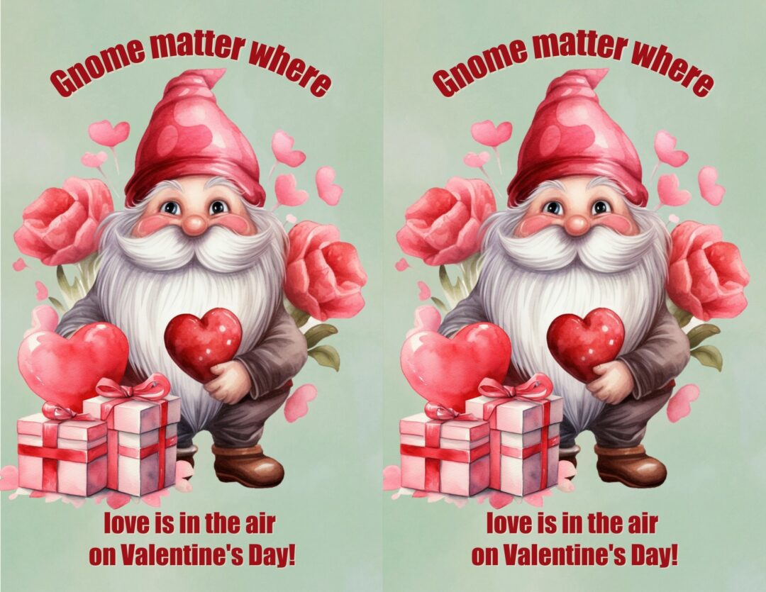 Gnome Valentine's Day Planner Covers and Dashboards
