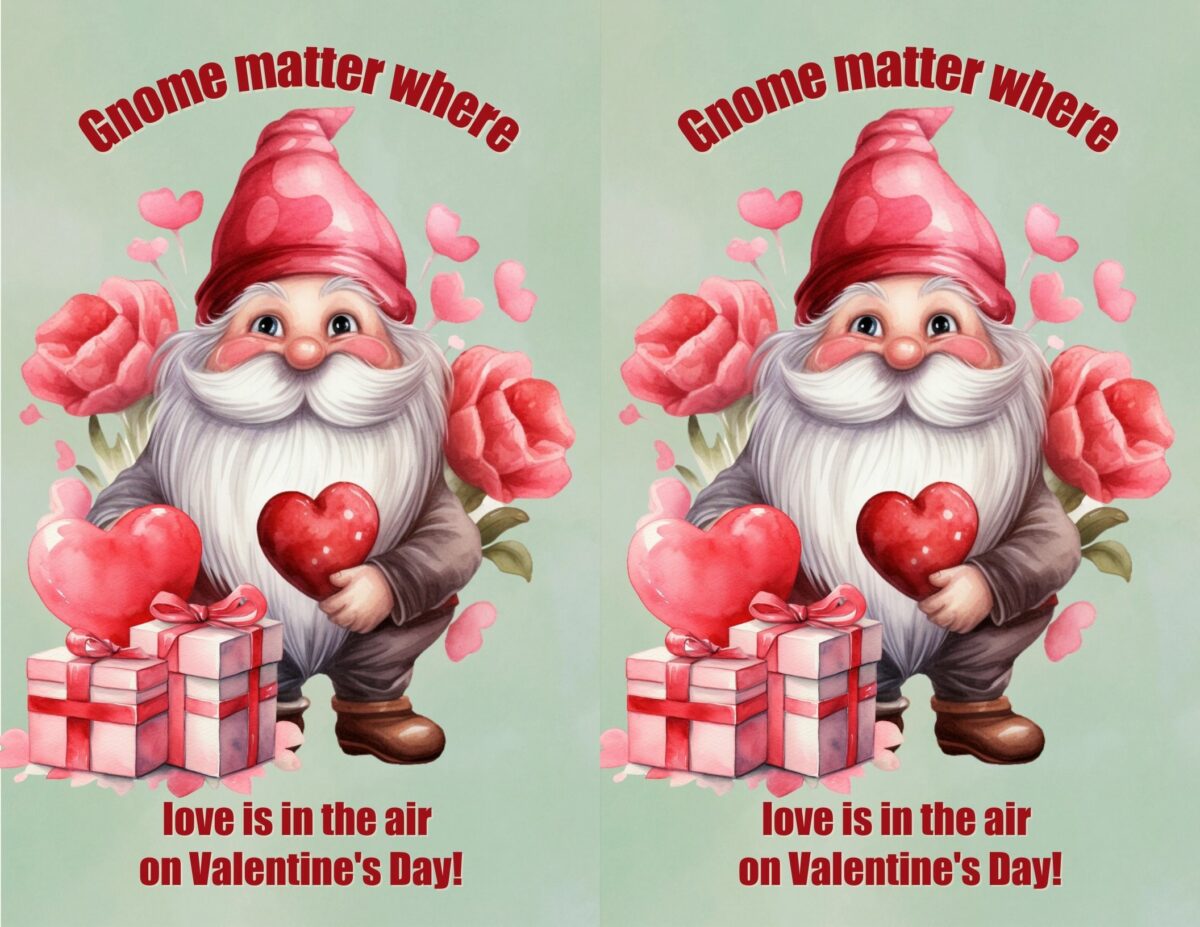 Gnome Valentine's Day Planner Covers and Dashboards