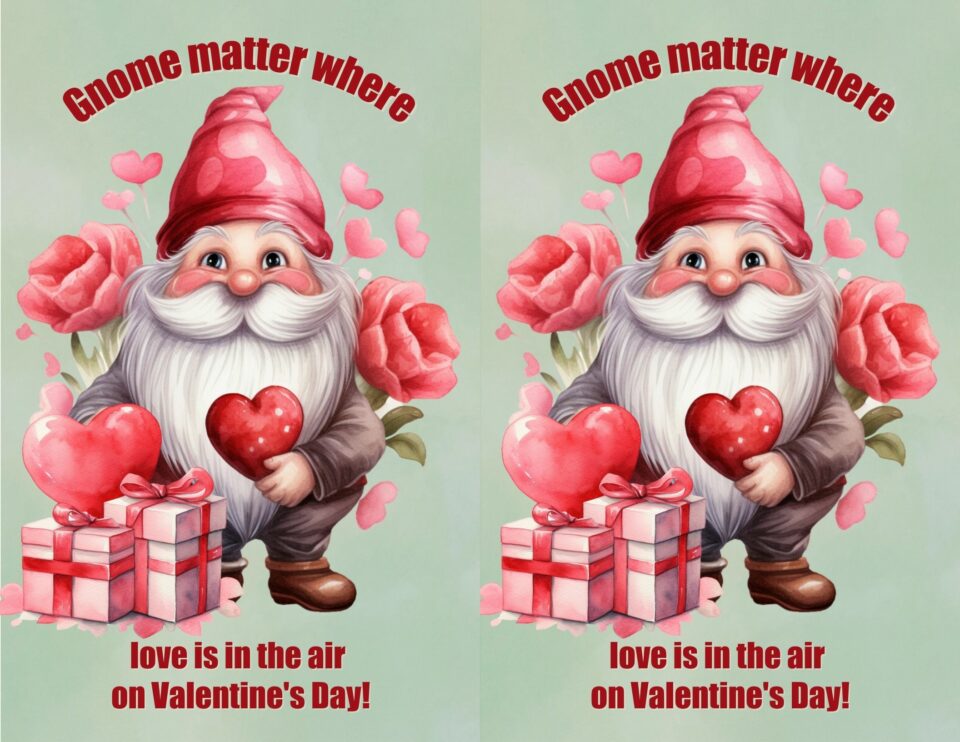 Gnome Valentine's Day Planner Covers and Dashboards