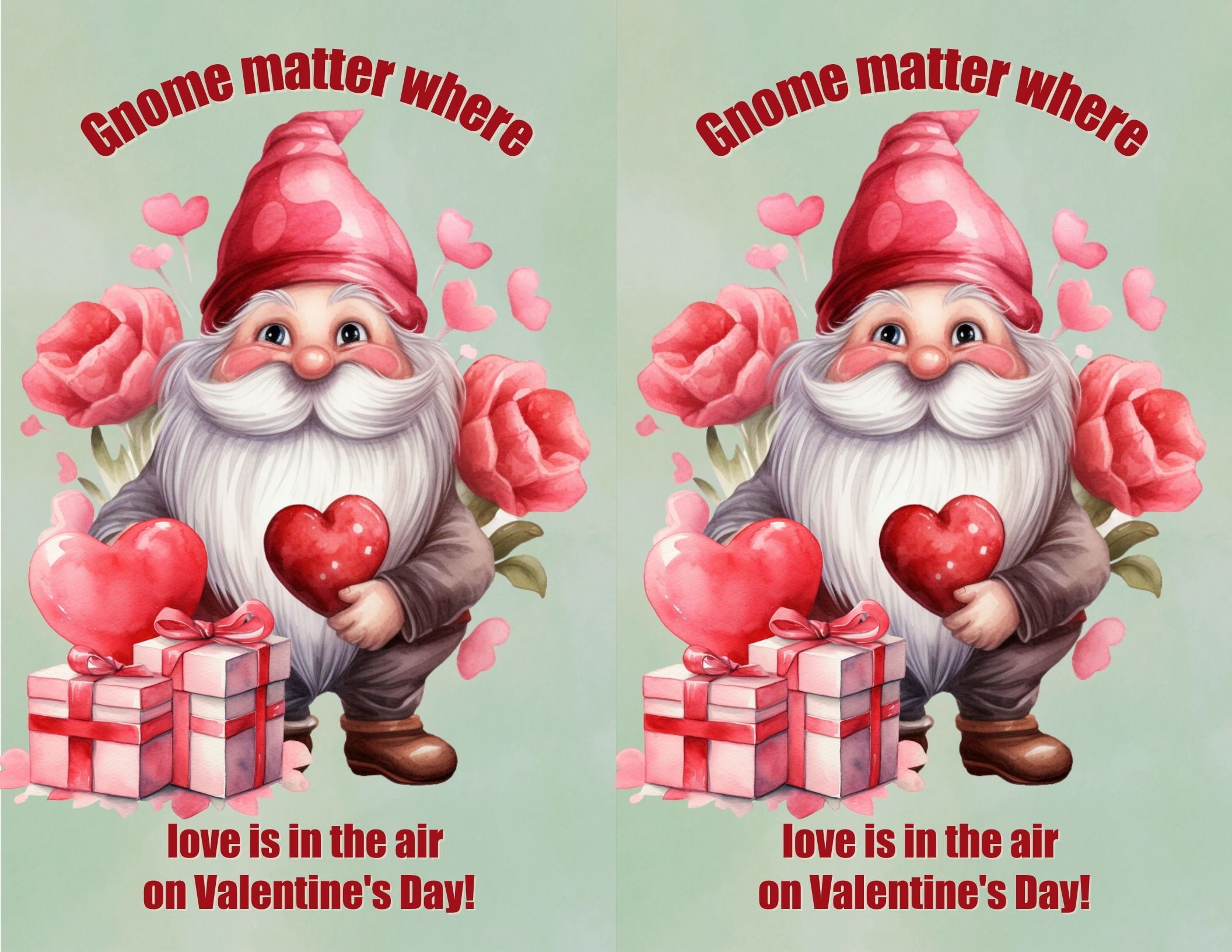 Gnome Valentine's Day Planner Covers and Dashboards