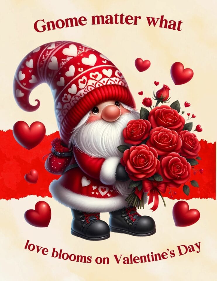 Gnome Valentine's Day Planner Covers and Dashboards