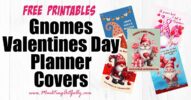 Gnome Valentine's Day Planner Covers and Dashboards