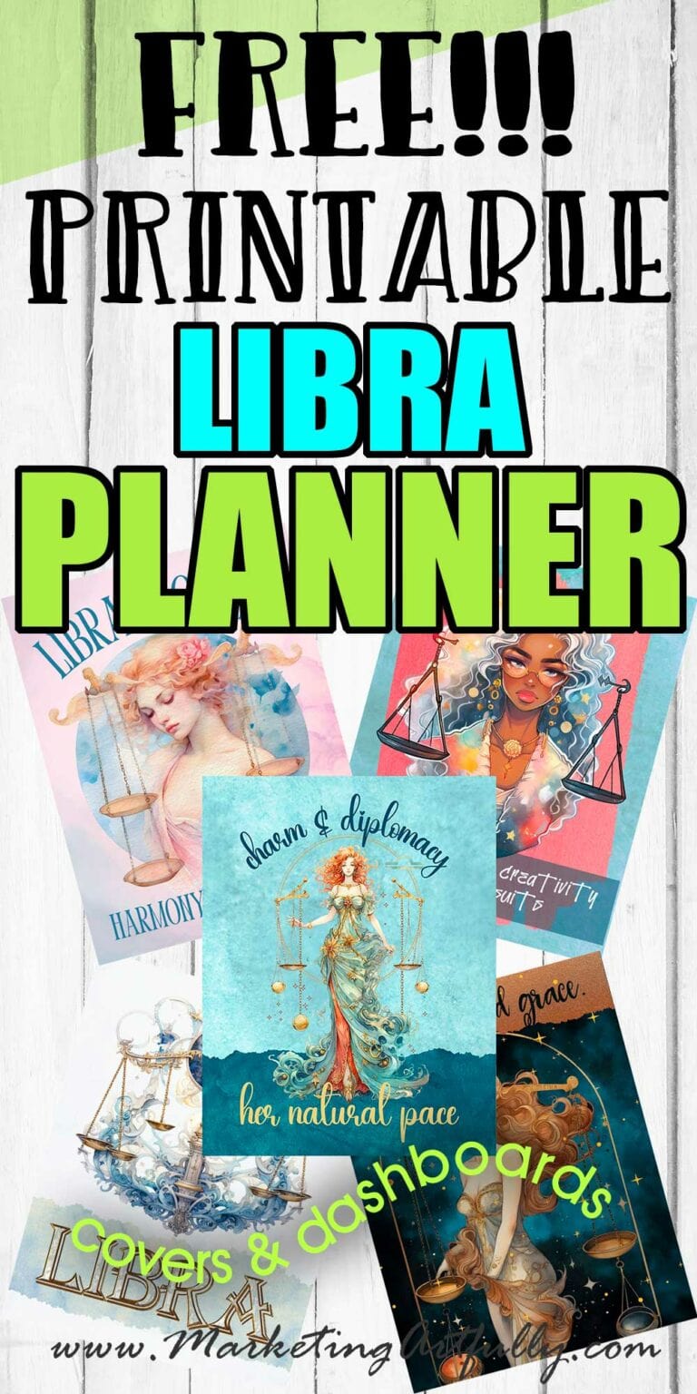 Libra Planner Covers and Dashboards - Free Printables