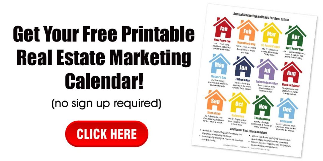 List of Real Estate Marketing Holidays (Free Printable)