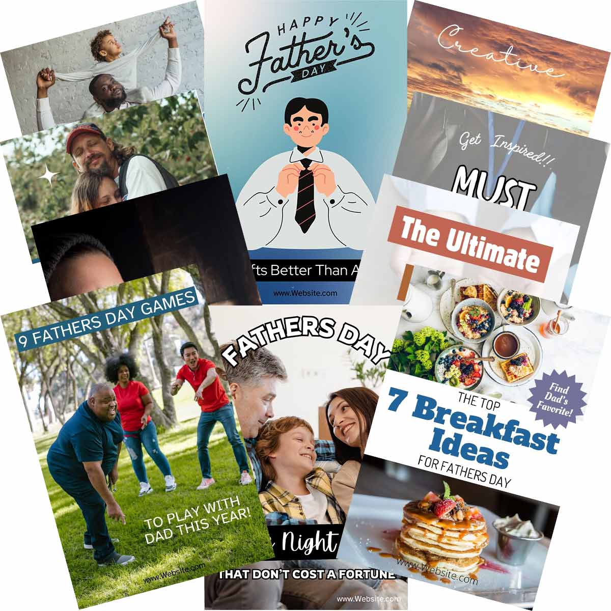 Free Canva Pinterest Templates For Fathers Day