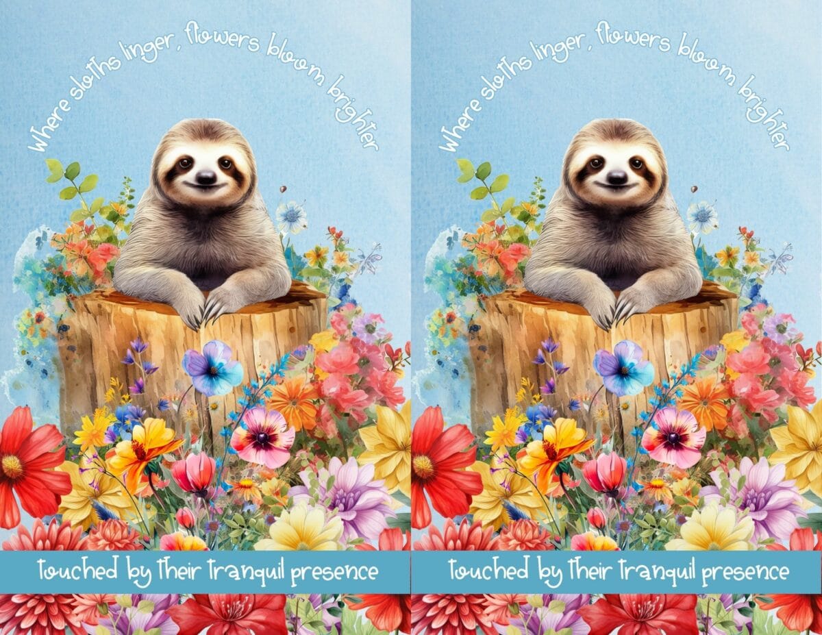 Sloths! 5 Free Printable Planner Covers or Dashboards