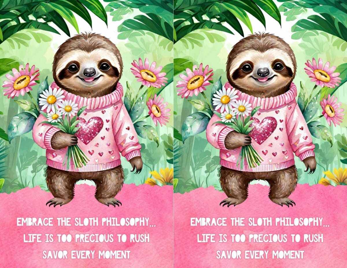 Sloths! 5 Free Printable Planner Covers or Dashboards