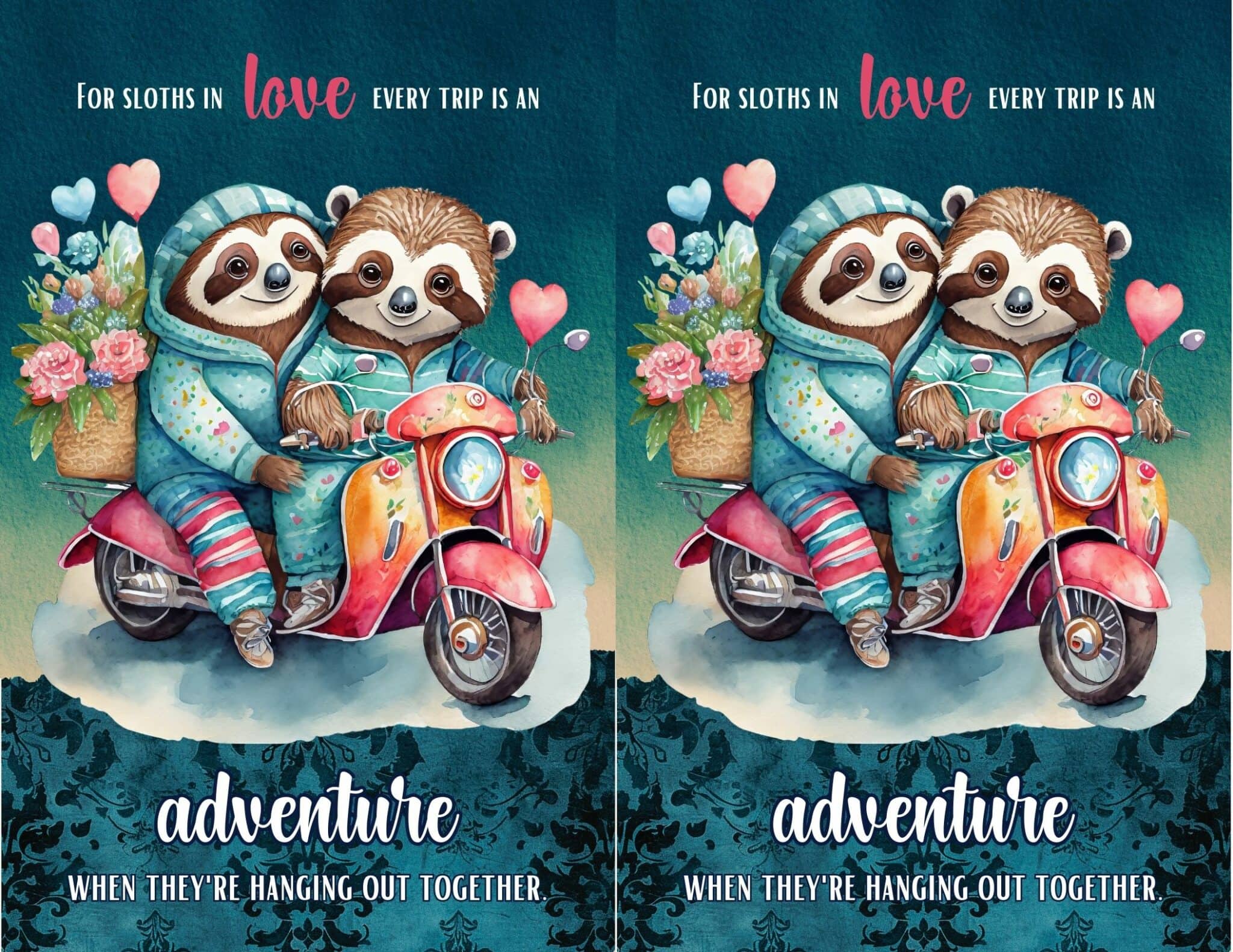 Sloths! 5 Free Printable Planner Covers or Dashboards