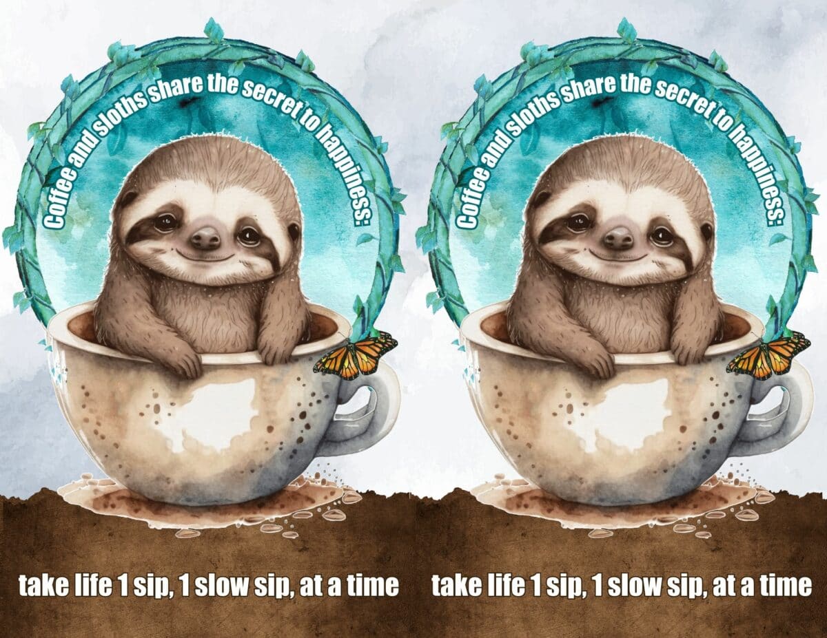 Sloths! 5 Free Printable Planner Covers or Dashboards