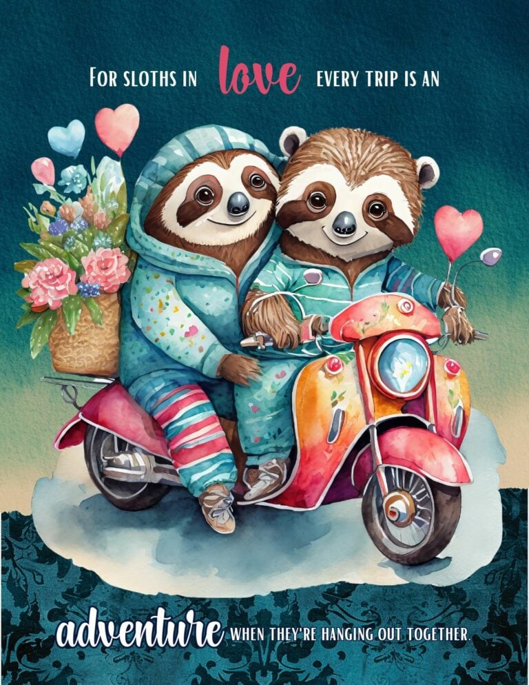 Sloths! 5 Free Printable Planner Covers or Dashboards