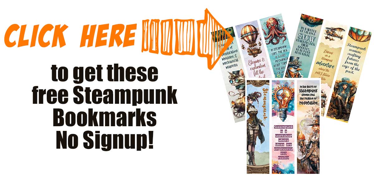Free Printable Steampunk Bookmarks