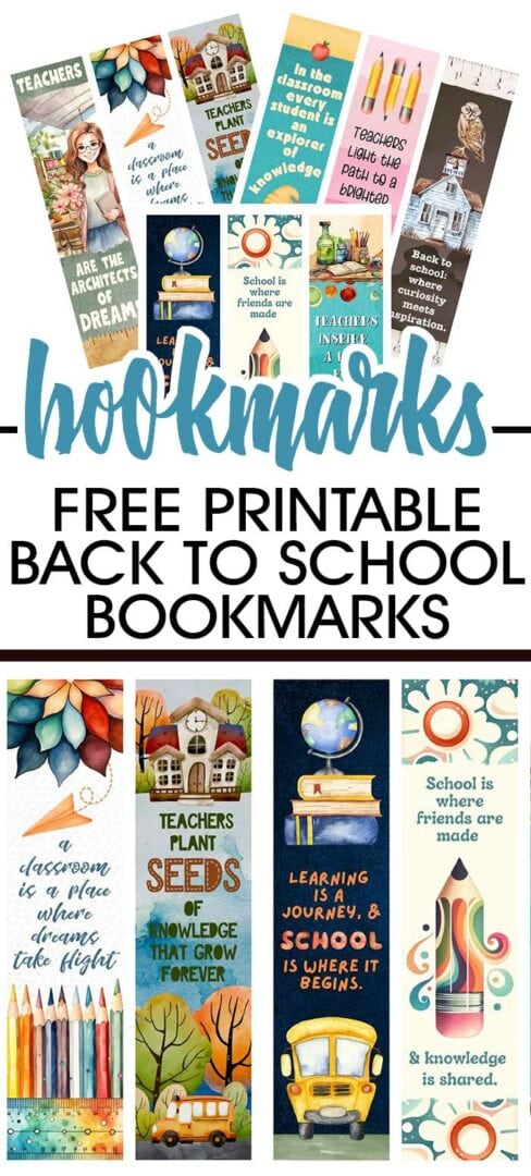 Free Printable Teacher Bookmarks - Appreciation Gift