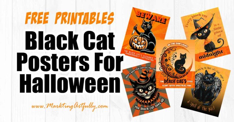 Black Cat Quotes! Free Printable Halloween Posters