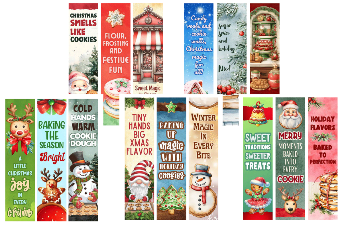 15 Christmas Cooking Bookmarks – Free Printable – Marketing Artfully