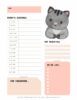 5 Printable Daily Planner Pages - Cats