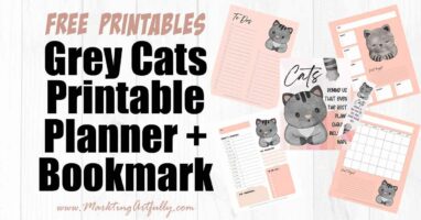 Gray and Pink Cats Planner – Free Printable – Marketing Artfully